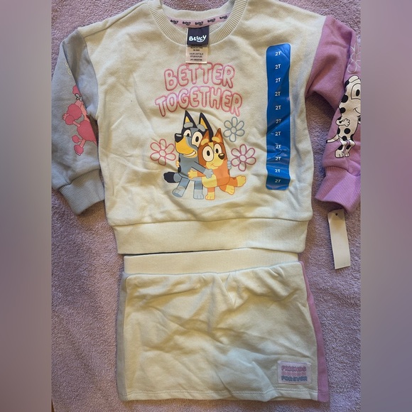 Bluey | Matching Sets | Bluey Kids Matching Set Pink And Cream | Poshmark